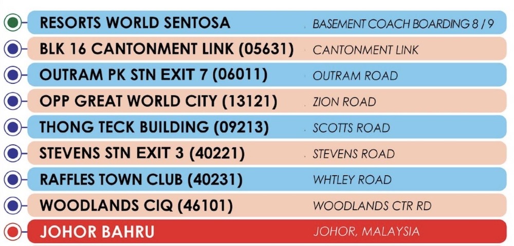 Transtar Bus Transport From Singapore To JB Via Woodlands Or Tuas ...